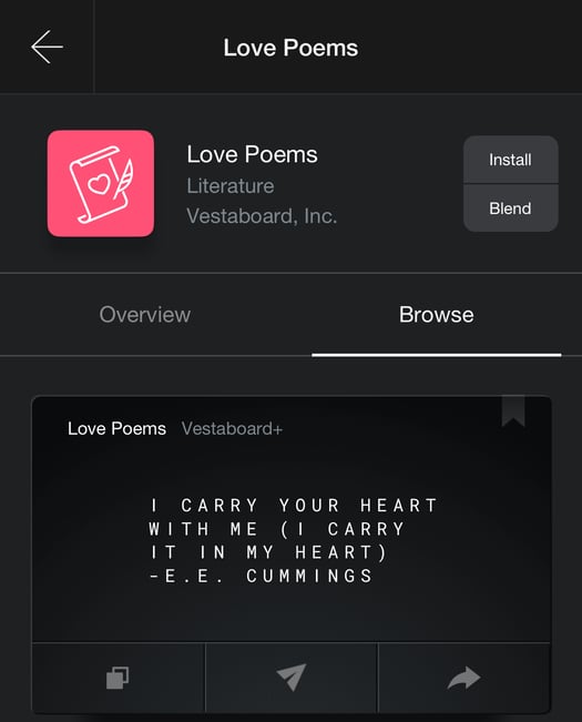 Can I browse the content available within a Vestaboard+ channel?